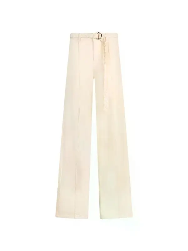 Liu Jo Braided-belt Flared Trousers - Neutrals