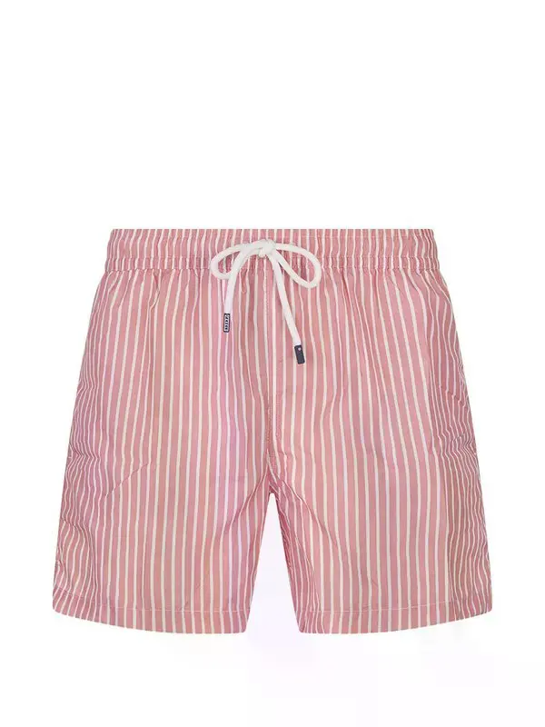 Fedeli Striped Swim Shorts - Pink
