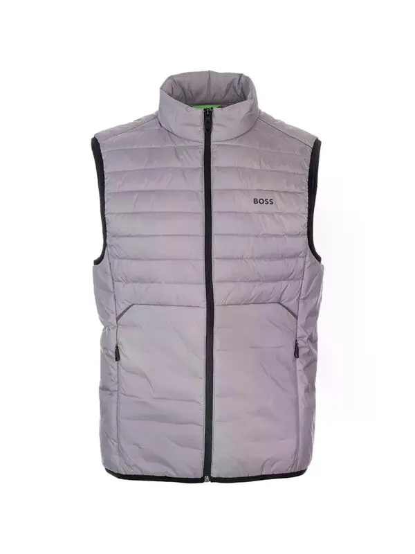 BOSS Quilted Sleeveless Gilet - Grey