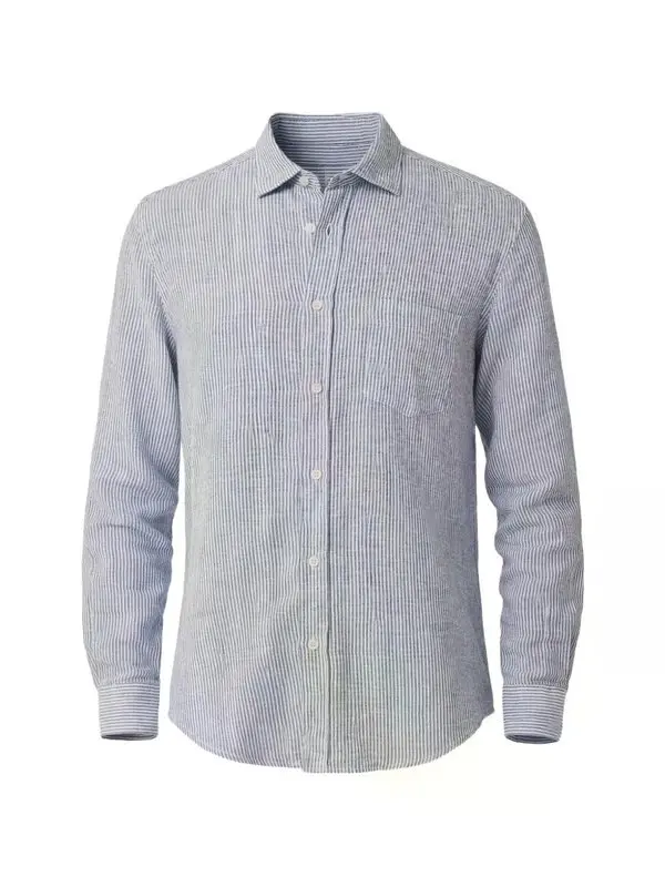 Hartford Paul Striped Shirt - Blue