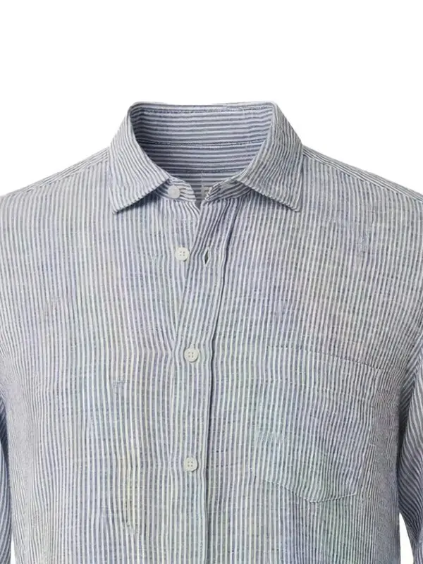 Hartford Paul Striped Shirt - Blue