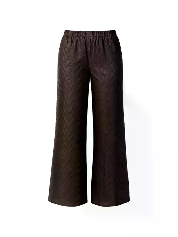 MEIMEIJ Patterned Trousers - Brown