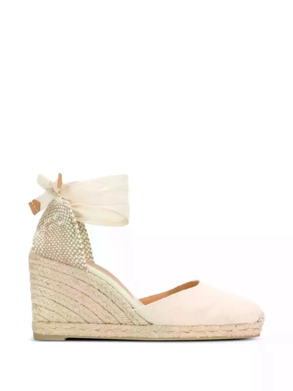 CastaÑer Carina Tie-ankle Espadrilles - White