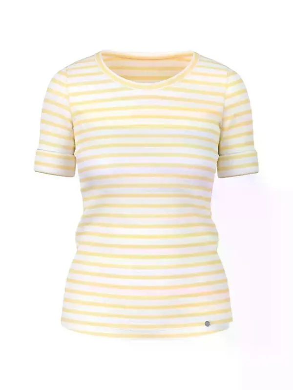 MARCCAIN Striped Cuffed T-shirt - White