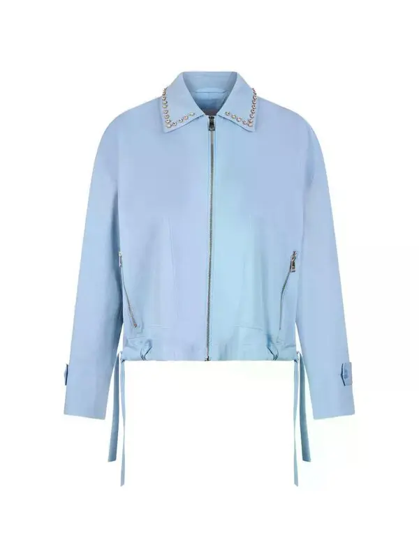 Liu Jo Bejewelled Bomber Jacket - Blue