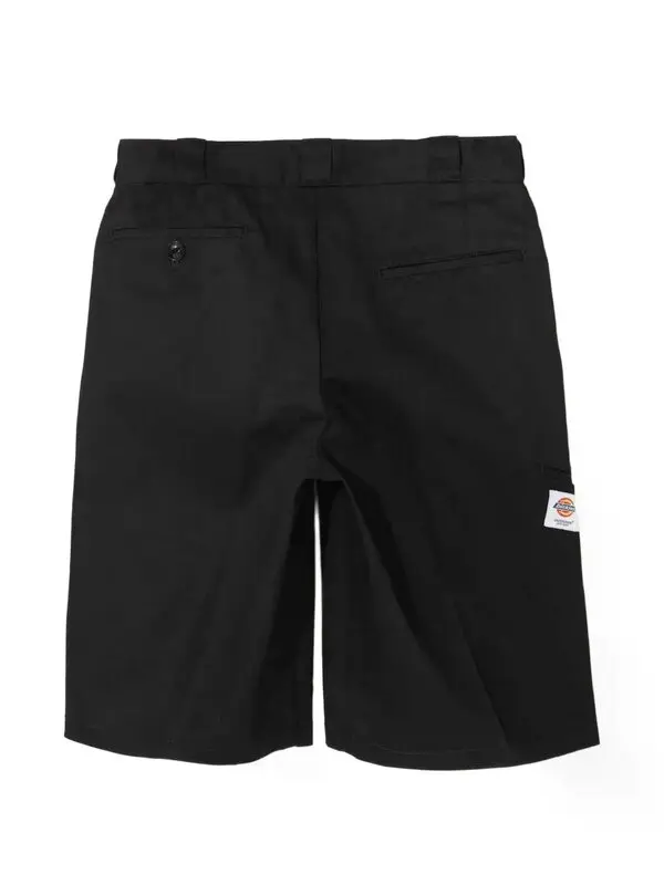Undercover X Dickies Asymmetric Logo Patch Shorts - Black