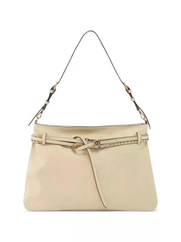 Pinko Studded Embellished Shoulder Bag - Neutrals