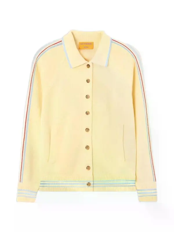Guest In Residence Striped Button Jacket - Yellow