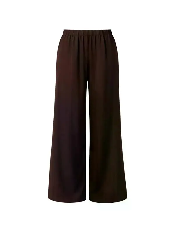 MEIMEIJ Elasticated Wide Leg Trousers - Brown