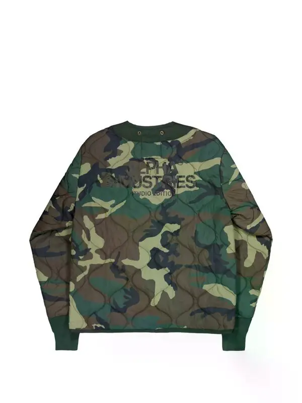 Alpha Industries Camouflage Print Quilted Jacket
