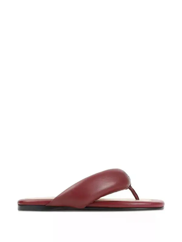 Carven Leather Sandals - Red