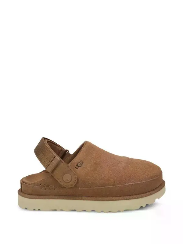 UGG Goldenstar Suede Clogs - Brown