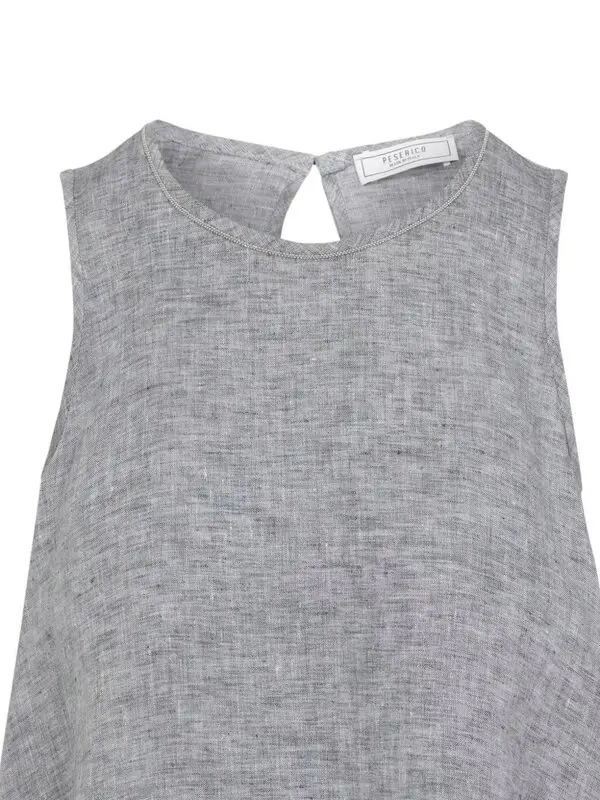 Peserico Keyhole Asymmetrical Blouse