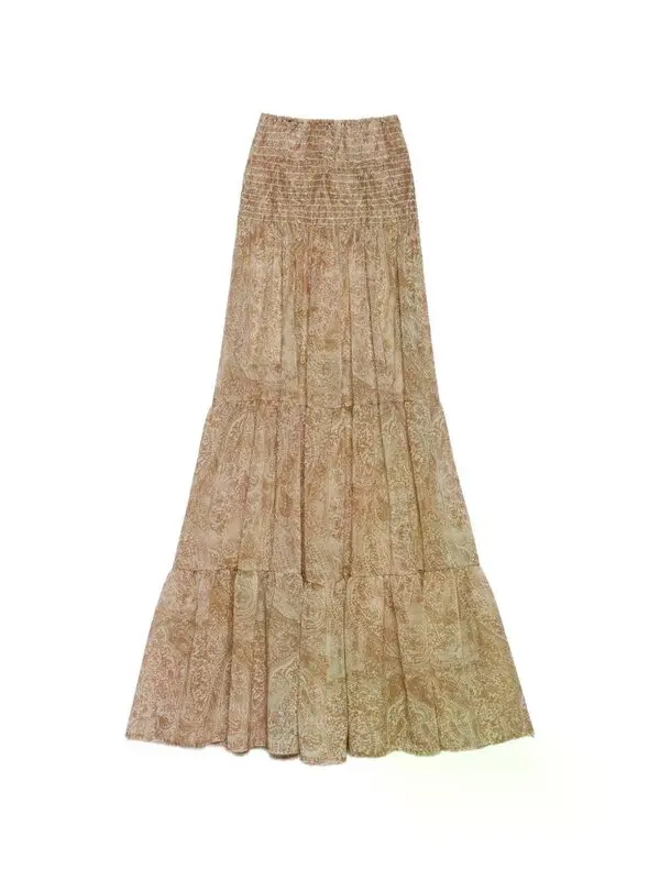 ANIYE BY Niko Paisley-print Maxi Skirt - Neutrals