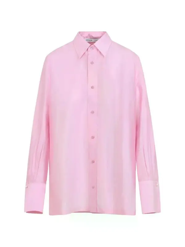 Carven Button-up Silk Shirt - Pink