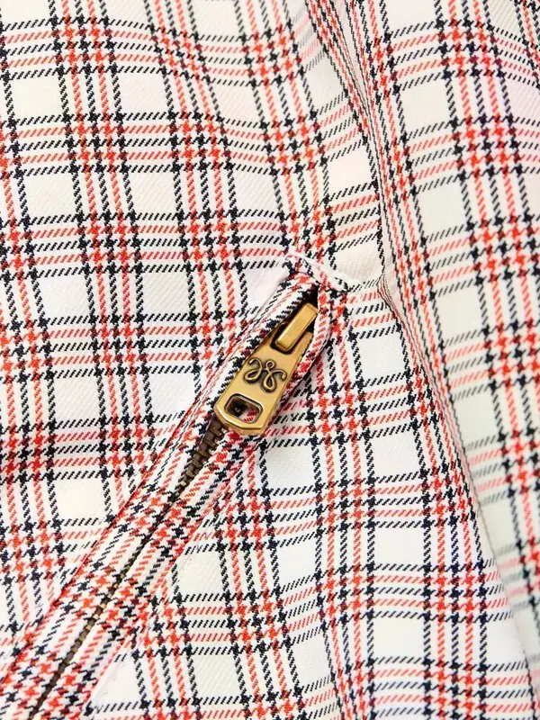 WILLY CHAVARRIA Ruff Rider Checked Jacket - White