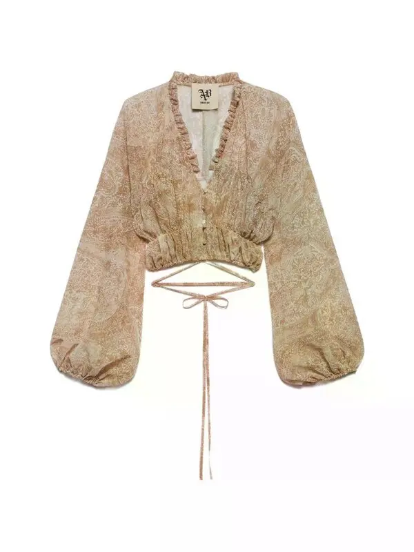 ANIYE BY Niko Ruffled Paisley-print Shirt - Neutrals