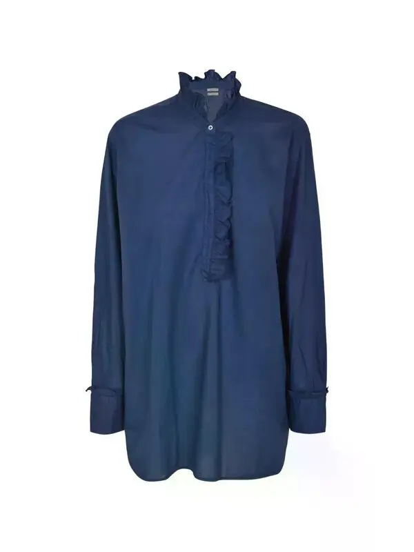 Massimo Alba Ruffled Blouse - Blue