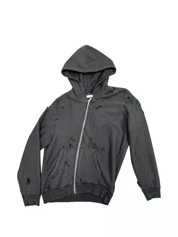Commission Distressed Zip-up Hoodie
