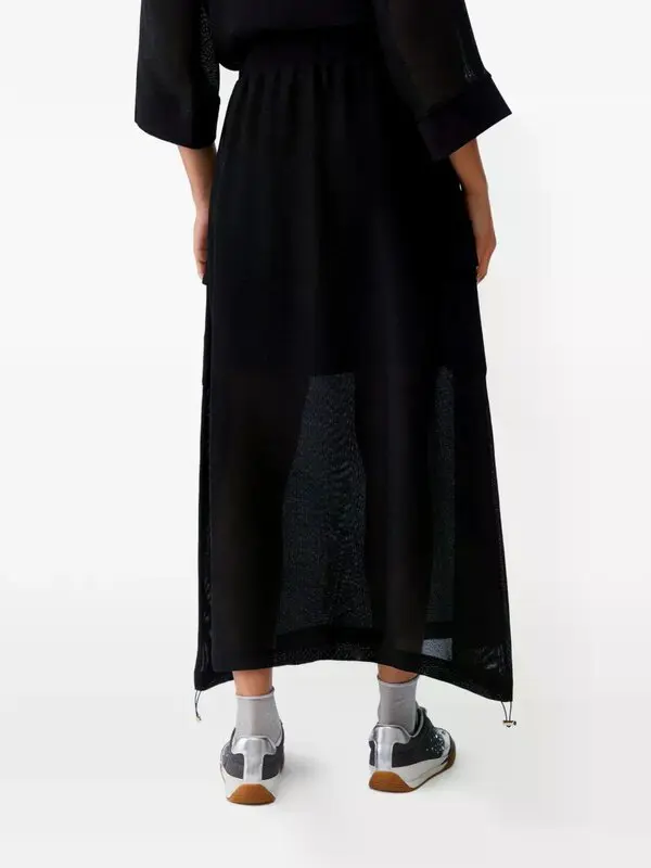 Liu Jo Mesh Maxi Skirt - Black