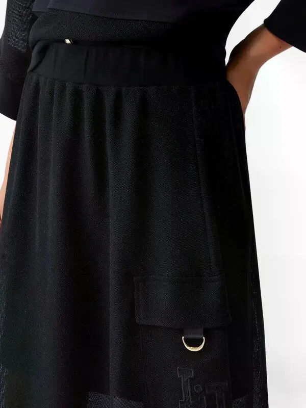 Liu Jo Mesh Maxi Skirt - Black
