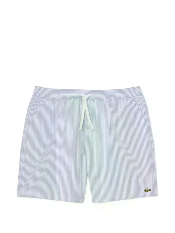 Lacoste Striped Swim Shorts - Blue