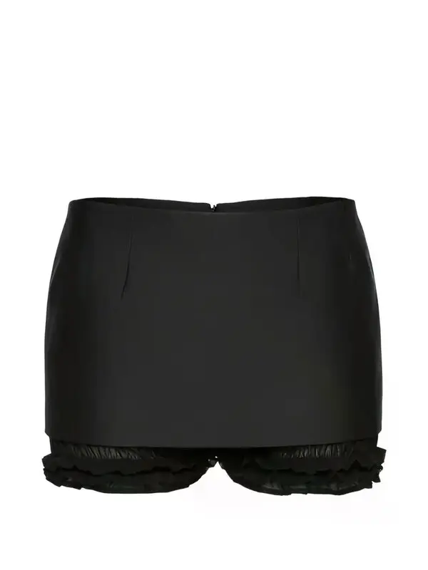 Magda Butrym Layered Mini Skirt Shorts - Black