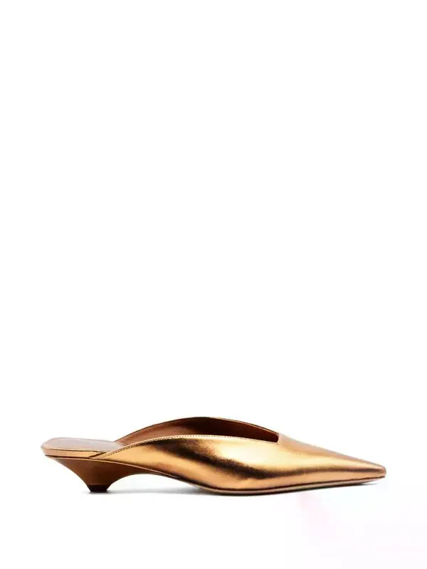 VIC MATIE Pointed-toe Mules - Gold