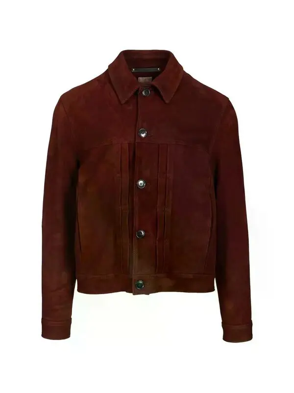 Paul Smith Suede Trucker Jacket - Brown