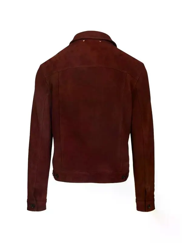 Paul Smith Suede Trucker Jacket - Brown
