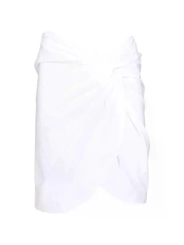 Federica Tosi Knot-detail Poplin Skirt - White