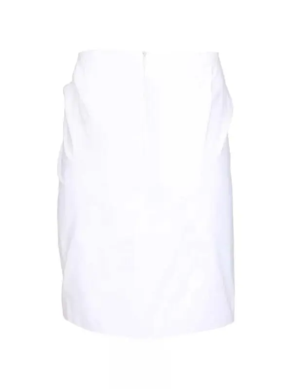 Federica Tosi Poplin Mini Skirt With Knot Detail - White