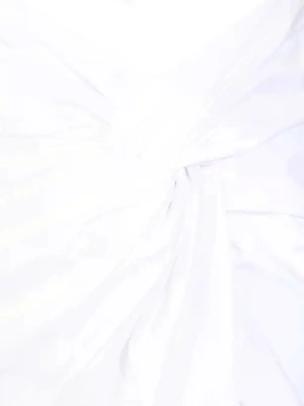 Federica Tosi Poplin Mini Skirt With Knot Detail - White