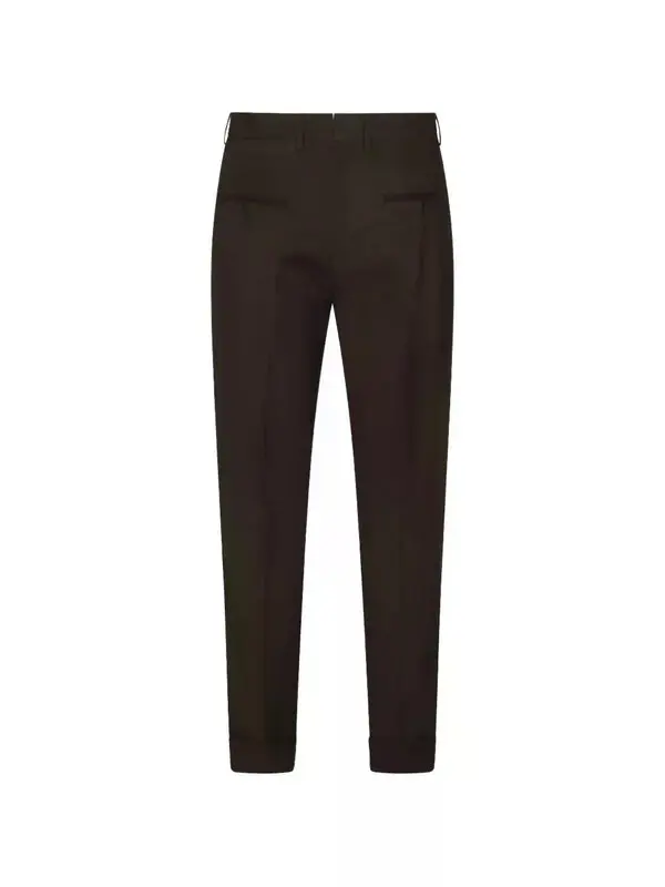 GTA Button-fastening Pleated Roll-up Cotton Trousers