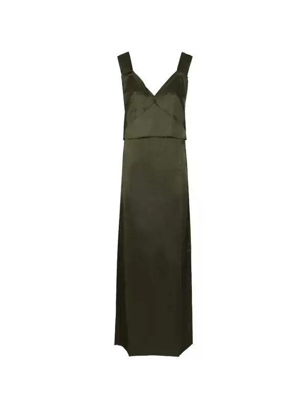 TOTEME V-neck Slip Dress - Green