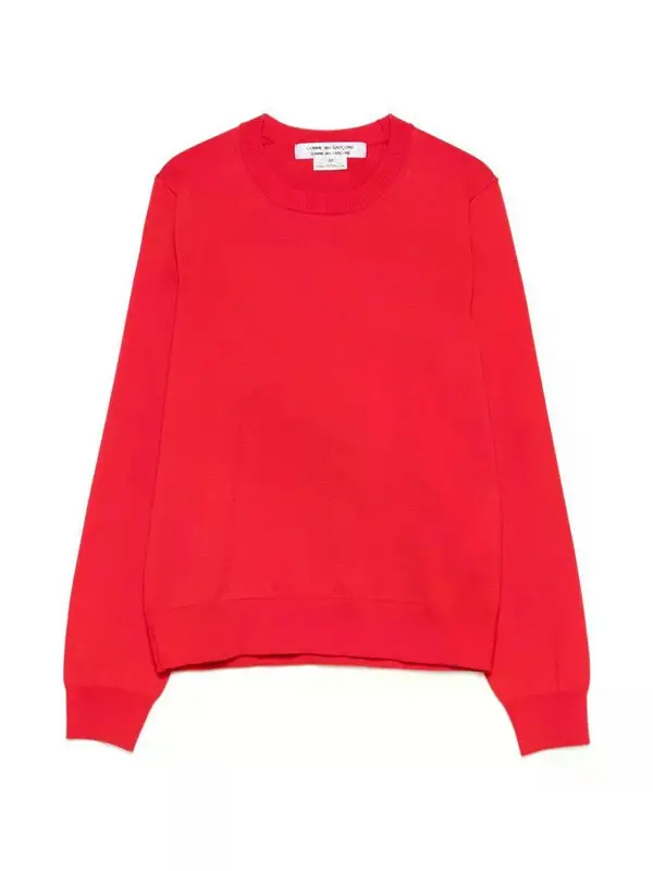 Comme Des Garçons Ribbed Crewneck Sweater - Red