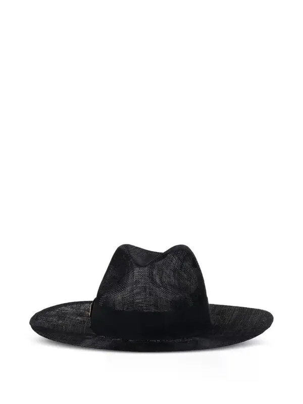 AMATO DANIELE Queen Capana Wide Brim Hat - Black