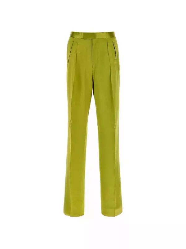 TOM FORD Satin Trousers - Green