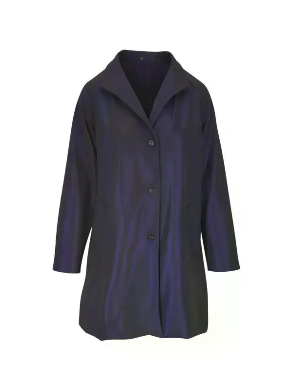 PETER COHEN Buttoned Coat With Flap Pockets - Purple