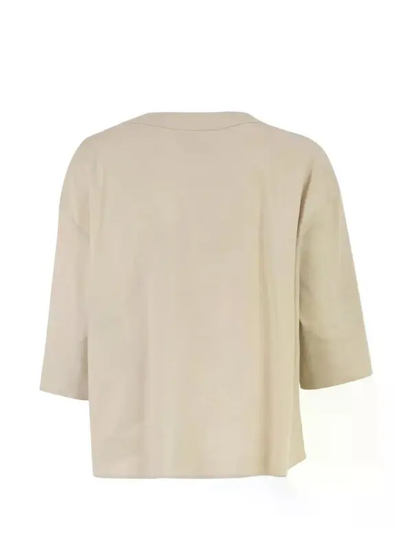 Max Mara Notch Neck Short Sleeve Top