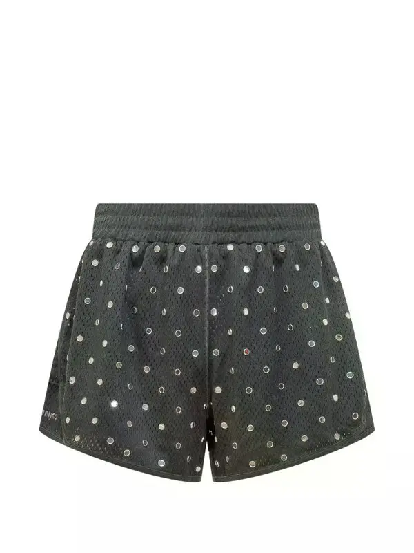 Pinko Mesh Strass Shorts - Black