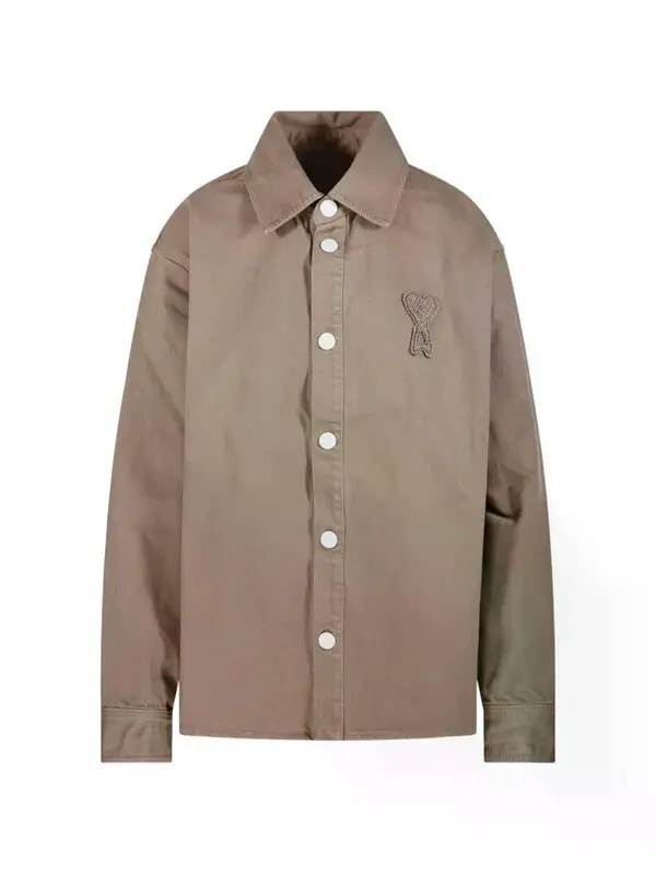 Ami Logo-patch Shirt - Neutrals