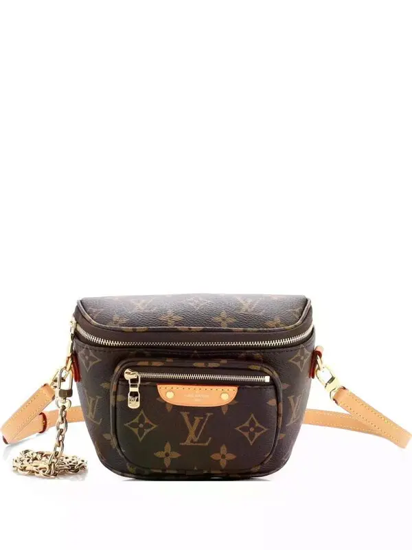 LOUIS VUITTON Bum Bag Monogram Canvas Mini Belt Bag - Brown