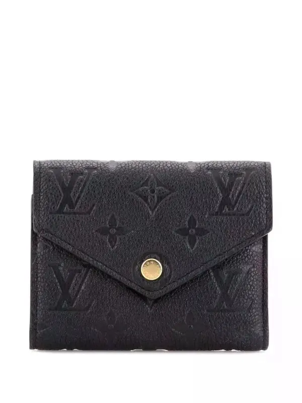 LOUIS VUITTON Victorine Wallet Monogram Empreinte Leather Small Wallets - Black