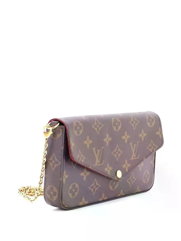 LOUIS VUITTON Felicie Pochette Monogram Canvas Crossbody Bag - Brown