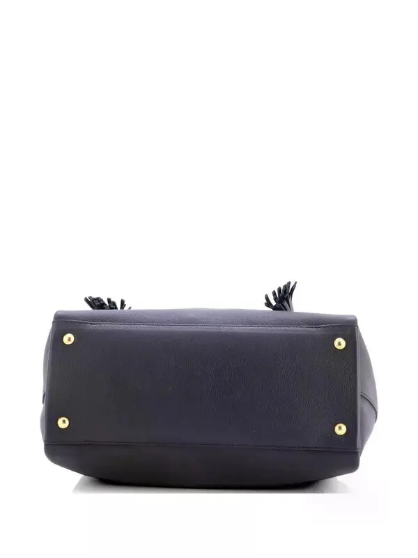 LOUIS VUITTON Lockmeto Leather Satchel - Black