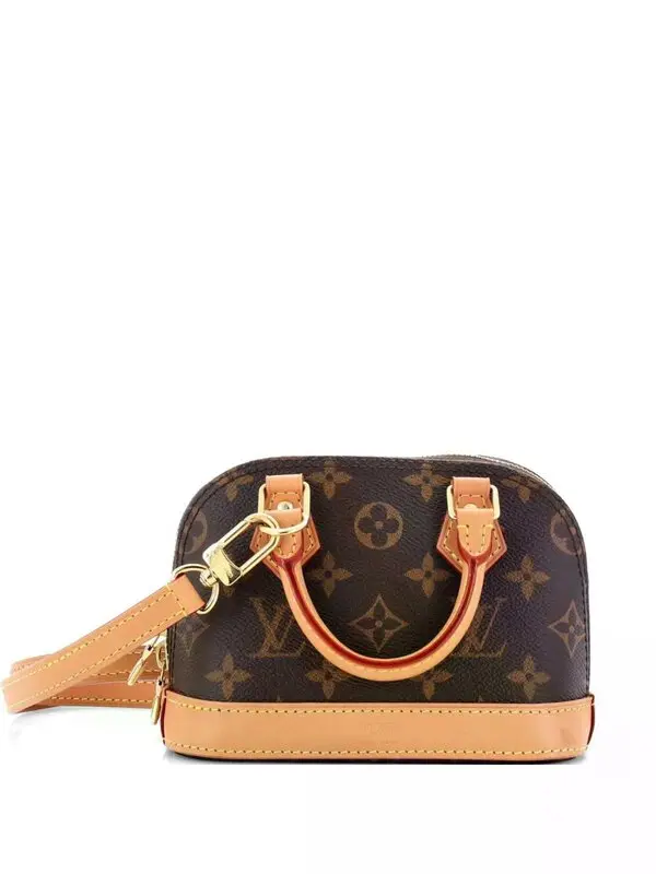 LOUIS VUITTON Alma Nano Satchel Monogram Canvas - Brown