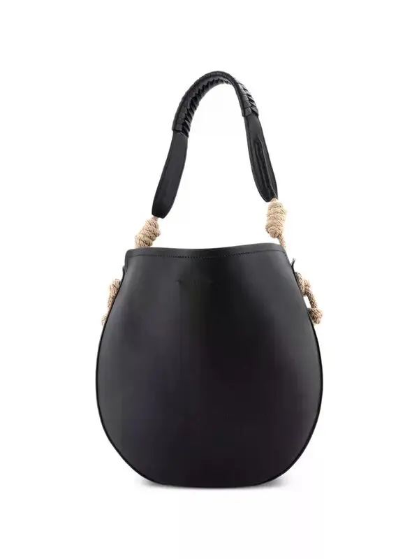 Prada Tambour Leather Shoulder Bag - Black