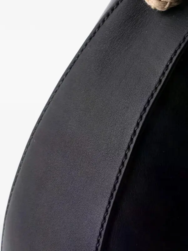Prada Tambour Leather Shoulder Bag - Black