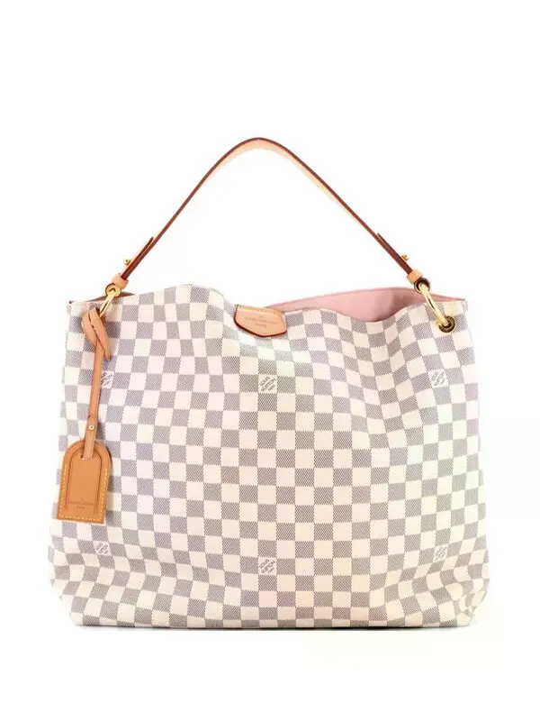 LOUIS VUITTON Graceful Handbag Damier Mm - White